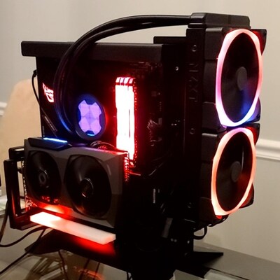 Wall Computer Dual Radiator Wall Computer Open Air Computer Case ...