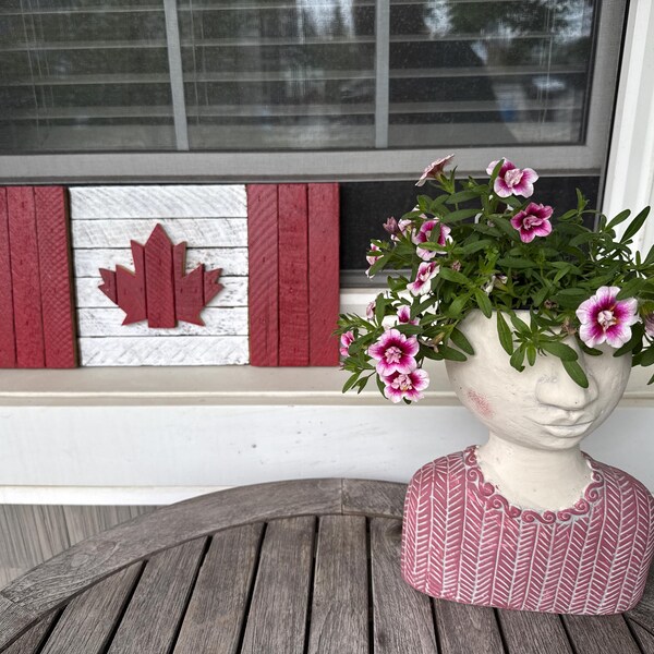 Handmade Rustic Wood Canadian Flag | Canada Decor and Gift | Made in ...