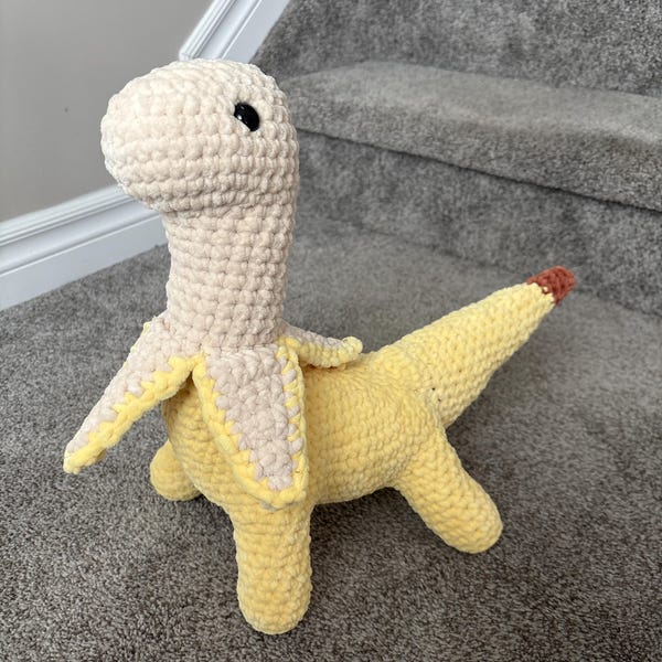 Bananasaurus Dinosaur NO SEW Crochet Pattern - Etsy