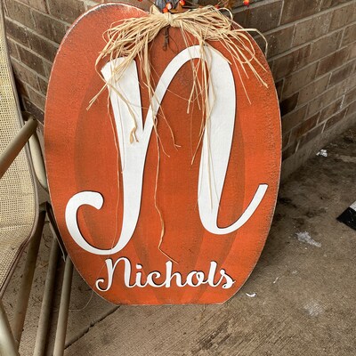 Autumn Porch Decor Rustic Fall Decor Pumpkin Sign - Etsy