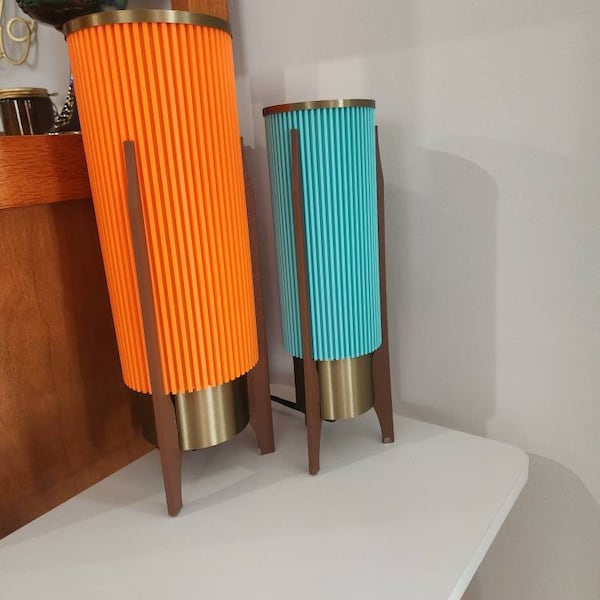 Mid Century Modern Rocket Lamp - Etsy