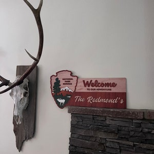 National Park Welcome Sign 3D, Personalized National Park Sign, Custom ...
