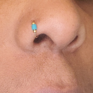 Silver Septum Ring White Opal Septum Ring 20 Gauge Septum - Etsy