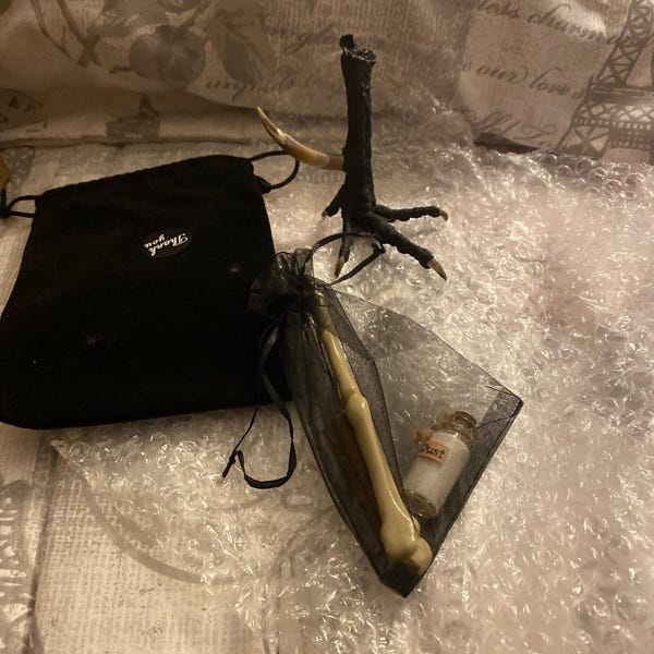WITCH’S Coffin Oracle Bones - CRONES BONES - Real Bone Fortune Telling ...
