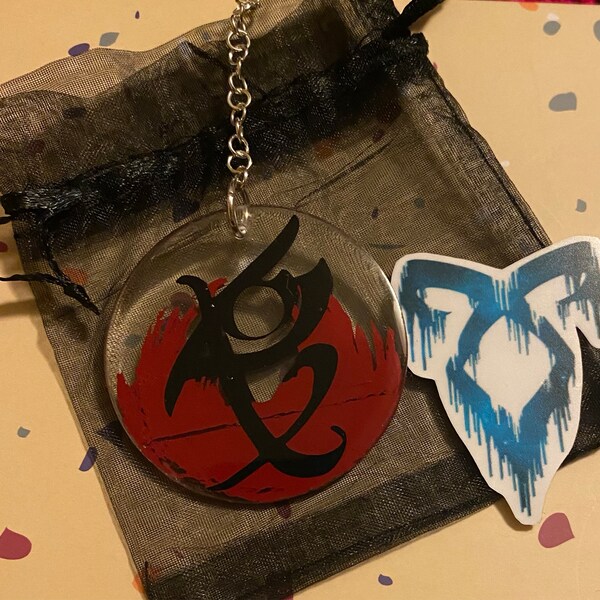 Shadowhunters Runes Keychains // Vinyl Decals on Acrylic - Etsy