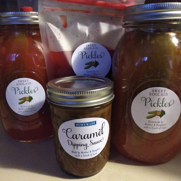 Custom Pickle Labels, Printed Personalized Stickers for Canning ...