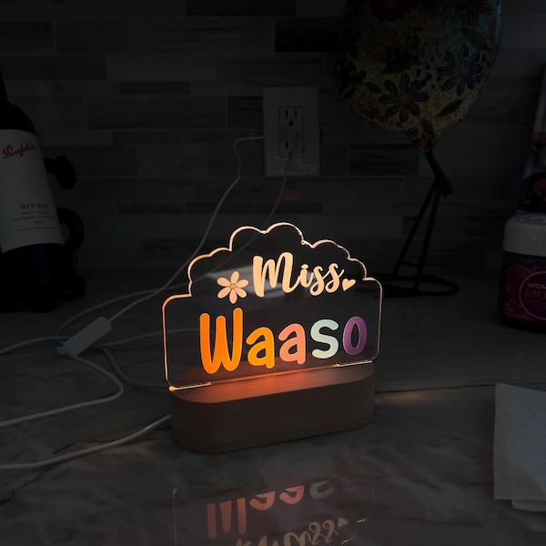 Long Distance Relationship Gift,custom Two State Night Light,going Away ...