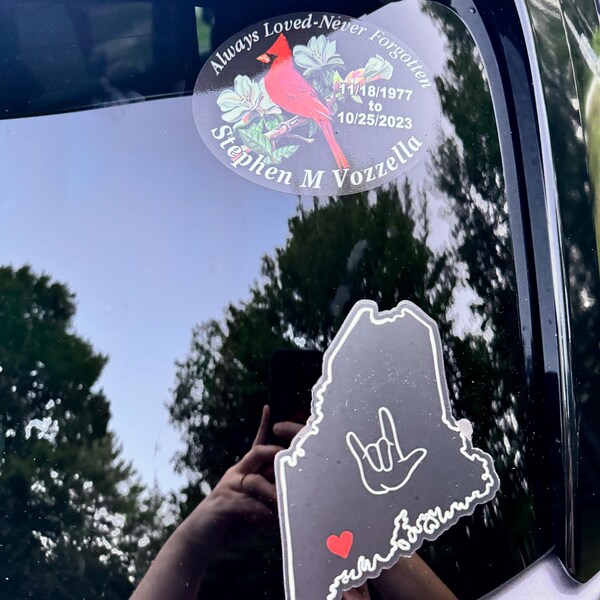 In Memory of Personalized Vinyl Decal Cardinal Theme Always Loved Never ...