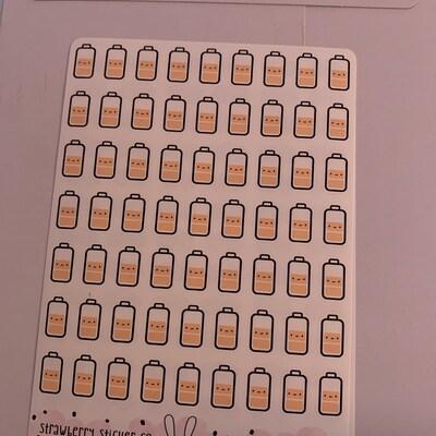 63 Cute Energy Tracker Planner Stickers SSC1043 - Etsy