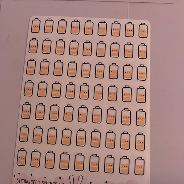 63 Cute Energy Tracker Planner Stickers SSC1043 - Etsy