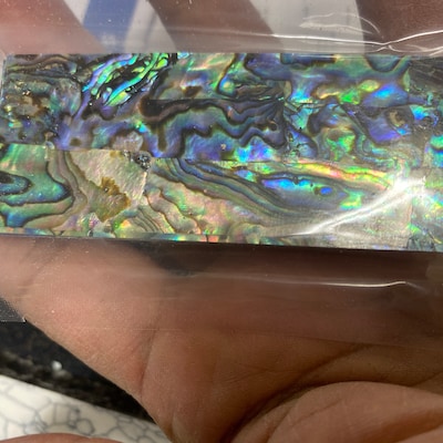 1 Pair Natural Pura Abalone Shell Knife Handle Inlay Scale Blank Sheet ...