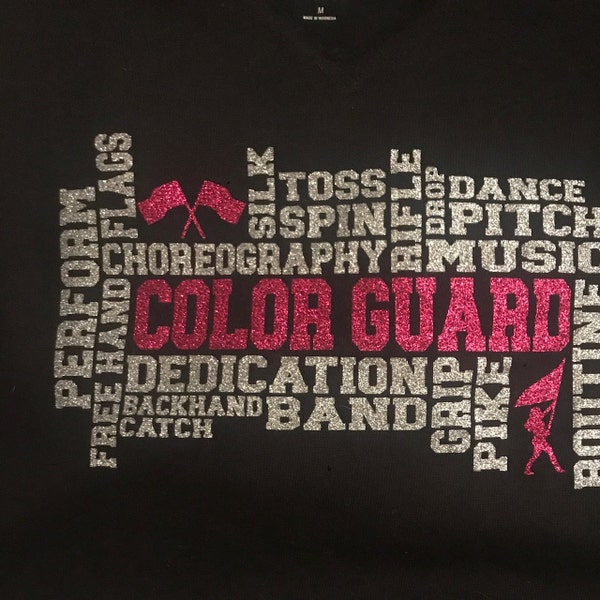 Color Guard Svg - Color Guard Word Art - Svg - Dxf - Eps - Png - Cut ...