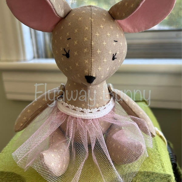 Mama and Baby Mouse Sewing Pattern and Tutorial. 7" Tall ( 18 Cm ) With ...