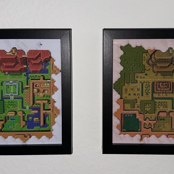 Nintendo - Zelda A Link to the Past - Shadow Box - 3D Effect - Wall Art ...