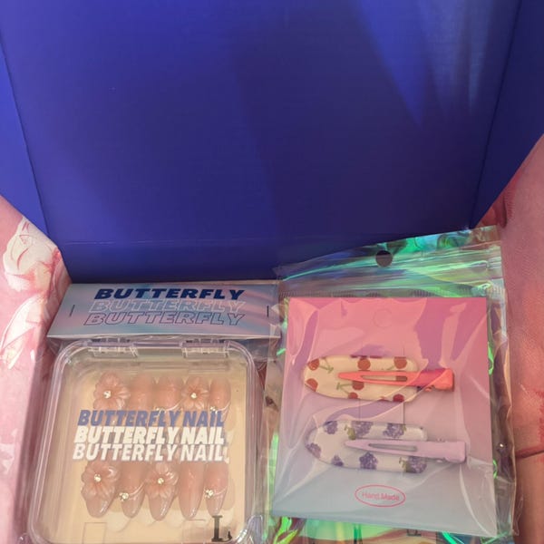 Blind Nail Box, Two/three Sets of Press-on Nails, Mystery Box, Gothic ...