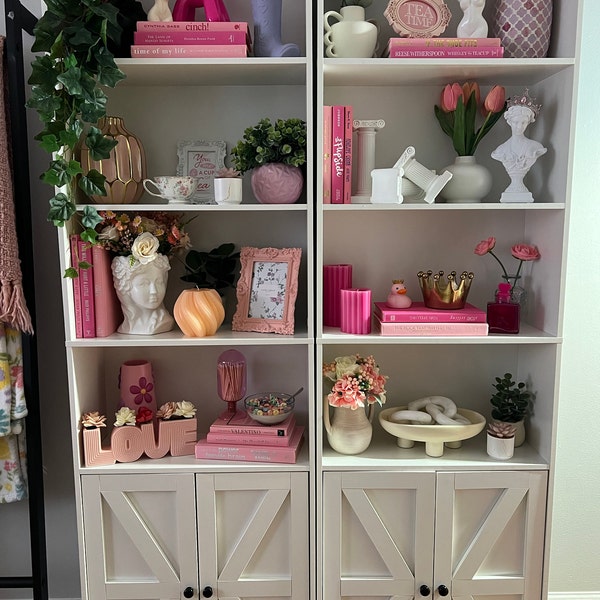 Pink Purple Preppy Room Aesthetic Girl Shelf Decor Nursery Pink ...