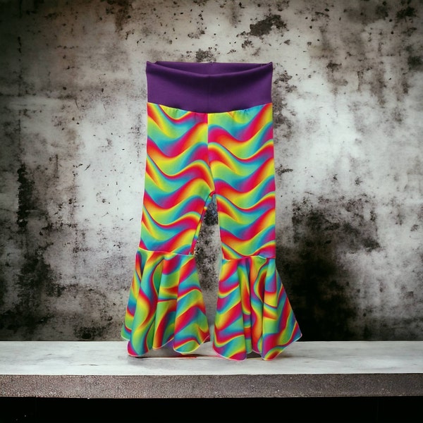 Flare Leggings Pattern, Flared Pants Pattern PDF, Girls Bell Bottom ...