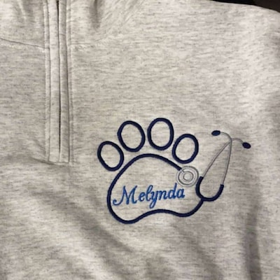 Vet Gift, Monogrammed Veterinarian Shirt, Vet Tech, Stethoscope, Dog ...