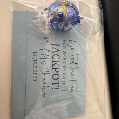 Wedding Favour Idea. Scratch Card Holder. Lottery Ticket Wallet ...