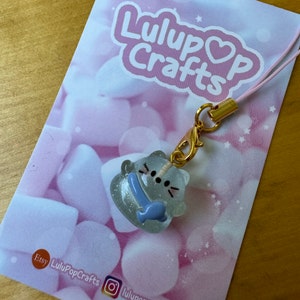 Kawaii Sakura Phone Charm Pastel Pink Cherry Blossom Keychain Kawaii ...