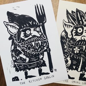 The Kitchen Goblin Goblin Print Kitchen Print Weird Wall - Etsy