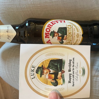 Personalised Birra Moretti Beer Lager Bottle Alcohol Birthday Wedding ...