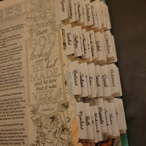 Bible Tabs cursive Minimalist standard & Catholic White Modern ...