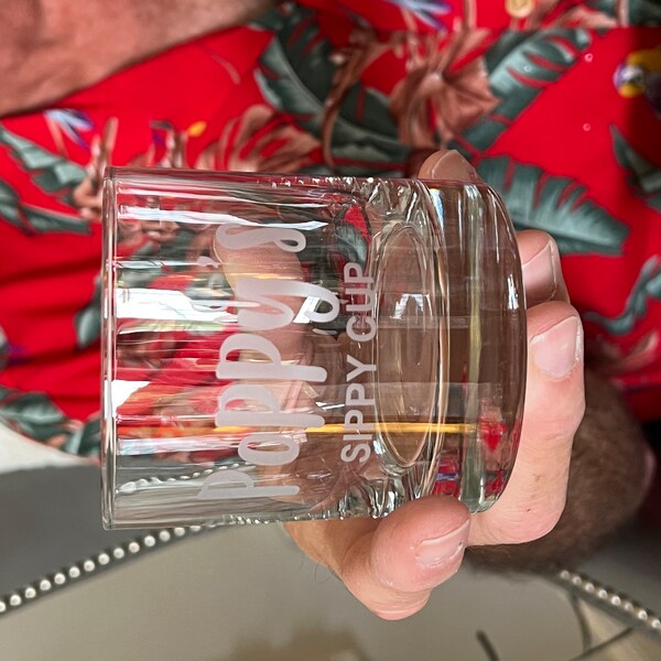 Grandpa's Sippy Cup | Whiskey Glass - Rocks Glass - Gift for Grandpa - Etsy
