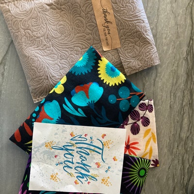 Fall Colors Floral 100% Cotton Bandanas Botanical Head Wraps Scarf ...