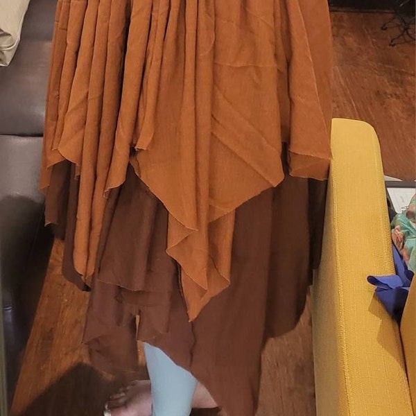 PDF Gathered Waist Jagged Skirt With Two Length Options for Layering ...