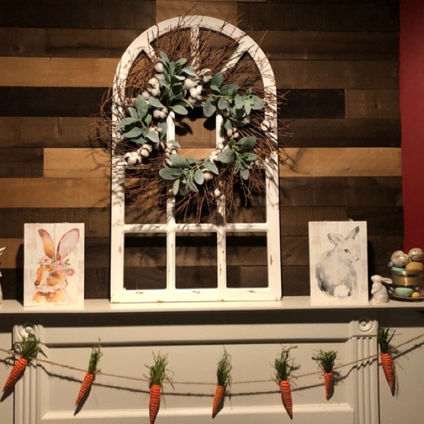 Farmhouse Decor, Wood Bead Garland With Tassels, Mother's Day Gift ...