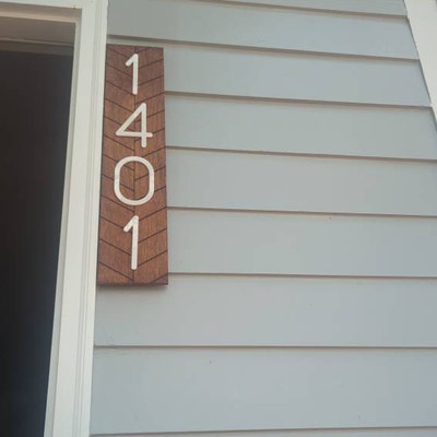 House Numbers, Address Sign, Vertical Outside Sign, Custom Address ...