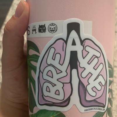 BREATHE Anatomical Lungs Vinyl Die-cut Sticker - Etsy