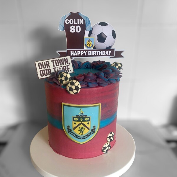 Chelsea Inspired Football Cake Topper - Etsy