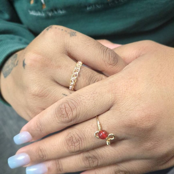 Mystery Gold Ring Set| Wired Wrapped Rings| Wire Wrapped Jewelry ...