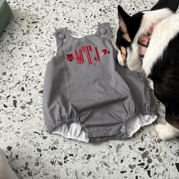 Blank Seersucker or Gingham, Longall Long Jon Jon Overalls, Made to Order, NB up to 4T, Boys ...