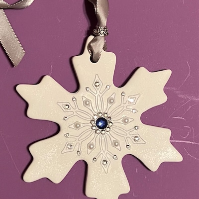 Polymer Clay Snowflake Ornament - Etsy