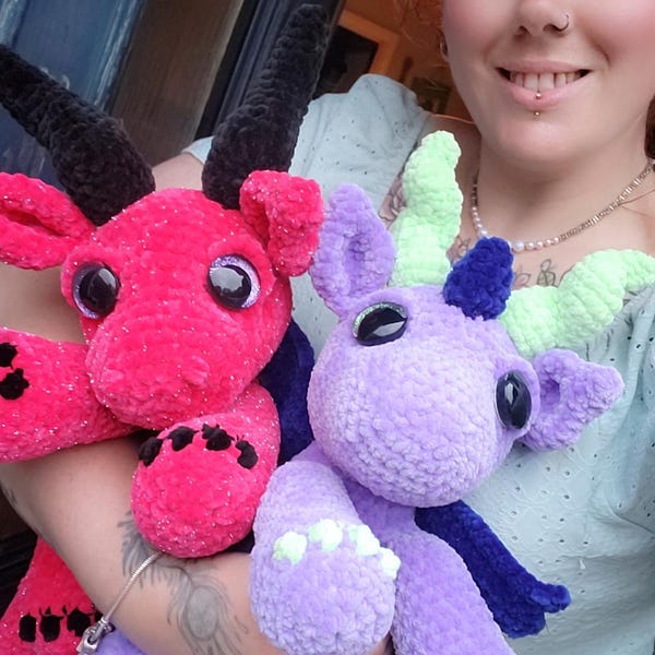 Snuggle Dragon Crochet Pattern, Original Snuggle Dragon, Crochet Dragon ...
