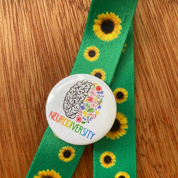 Neurodiversity Awareness Button Pin, Mental Health, Adhd Awareness Pin ...