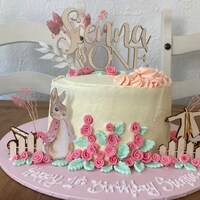 Peter Rabbit Cake Set Wooden Peter Rabbit Cake Topper Flopsy Bunny Cake ...