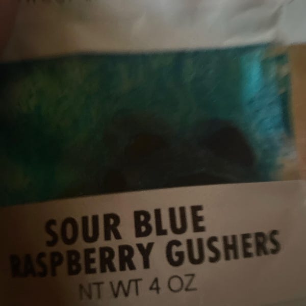 Sour Blue Raspberry Gummy Gushers: Tangy Candy Treat - Etsy