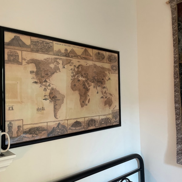 ANCIENT CIVILIZATIONS MAP Hand-drawn World Map Evidence of Past ...