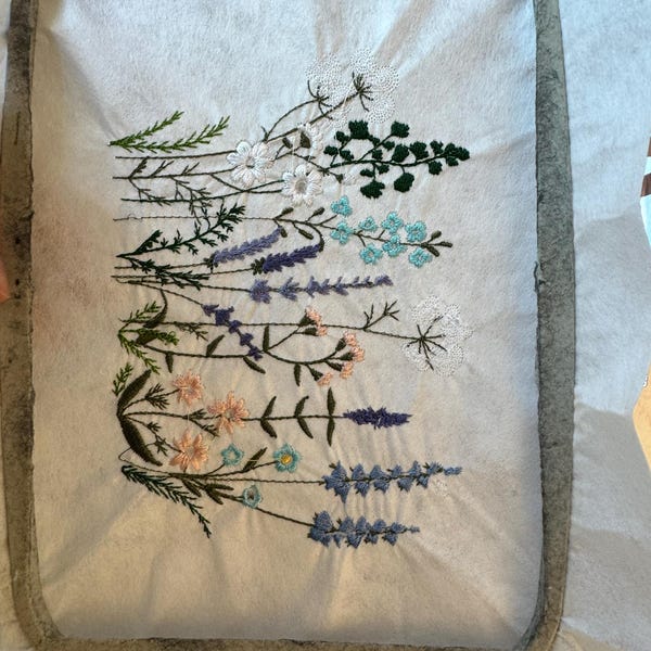 Summer Flower Meadow Machine Embroidery Design, Instant Download Zip ...