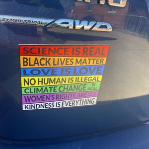In Our Home We Believe Science is Real Black Lives Matter Yard Sign ...