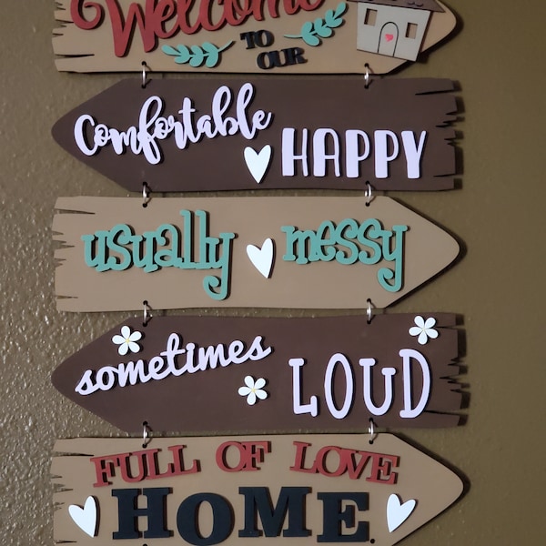 Blank Craft Kit Laser Cut Wooden MDF Direction Sign Theme Room Sign ...