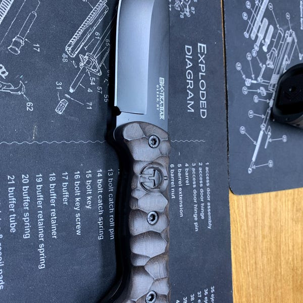 Ka-bar Becker Bk2/wooden Scales /wood Handles/personalized Knife Handle ...