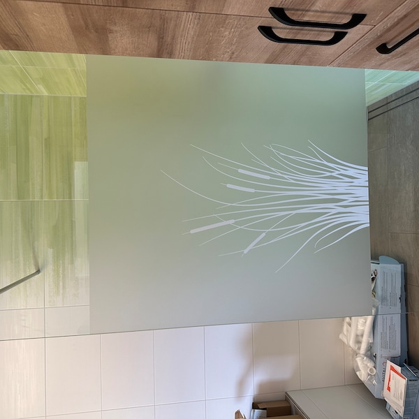 Reeds Grass Privacy Window Film: Etched Glass Effect - Etsy