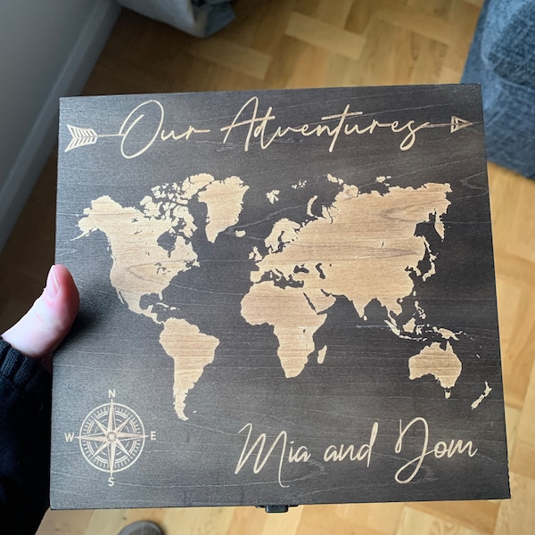 Keepsake Box, Adventure, World Map Box, Travel, Decorative ...