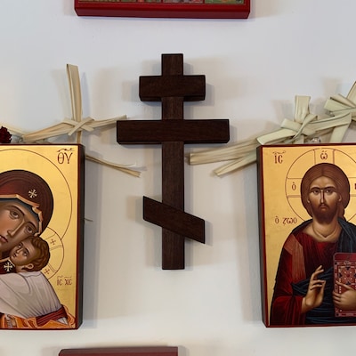 Morado Wooden Orthodox Wall Cross - Etsy