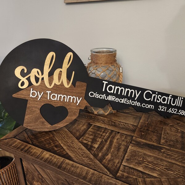 Realtor Sold Sign, Realtor Closing Custom, Sold Real Estate Agent Key ...